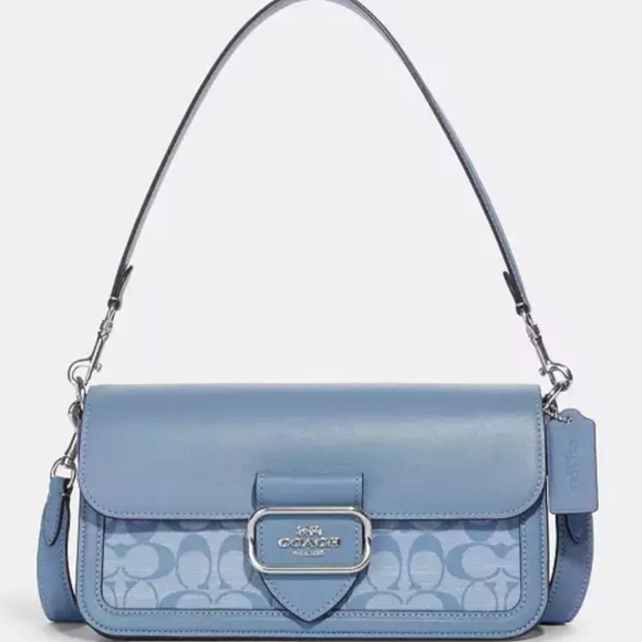 Coach | Bags | Coach Cornflower Blue Denim Shoulder Bag Convertible ...